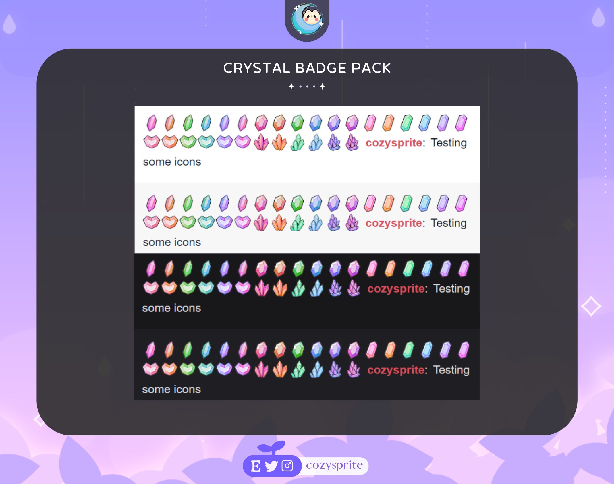 30x GEM BADGES BUNDLE Crystal Reward Pack Badges Pack Sub Badges Badges ...