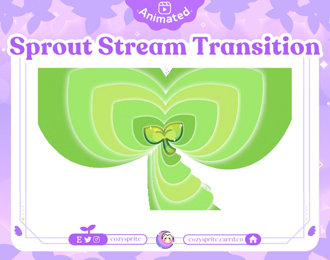 Leaf Sprout Stinger Twitch Transition Twitch Stream Scene - Etsy