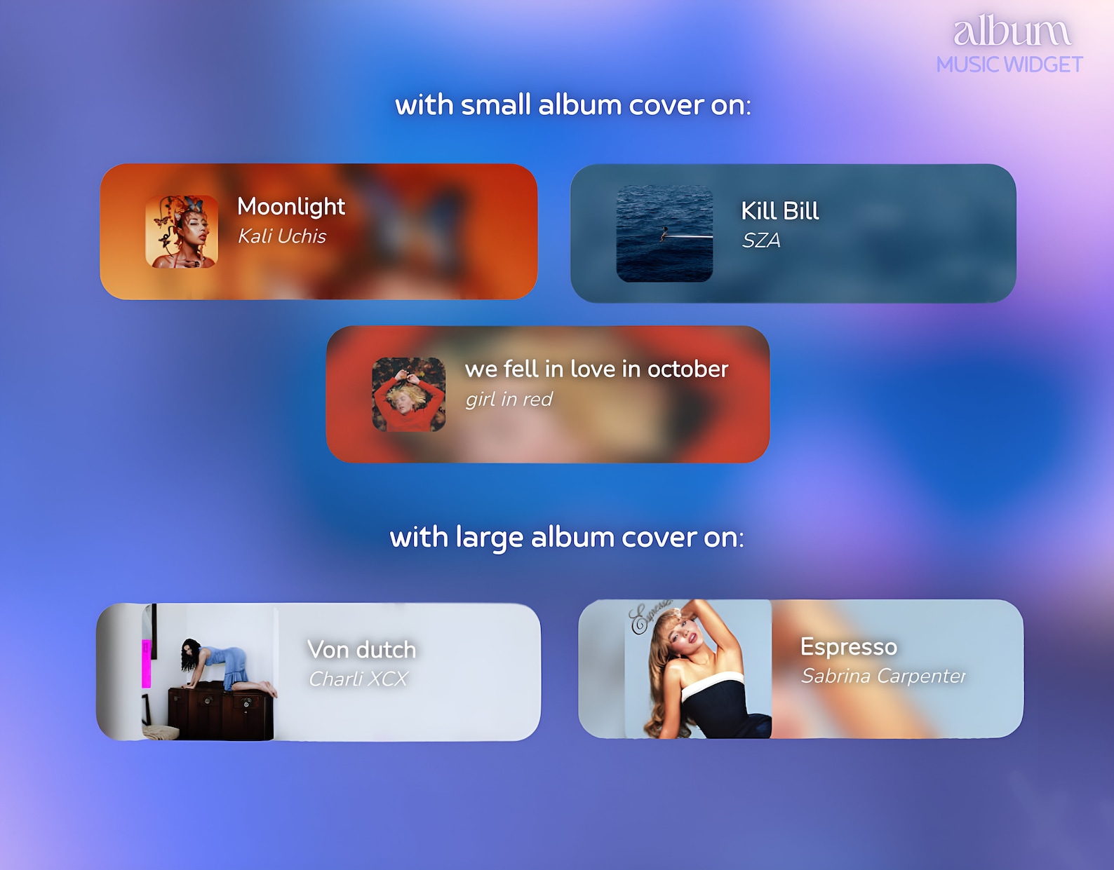 Music Widget | Song Player for Streaming | Album Icon | Spotify ...