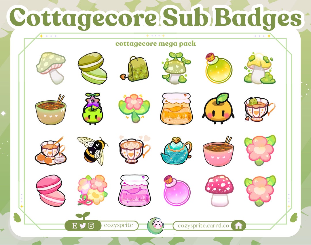 25x COTTAGECORE BADGES BUNDLE Badges Pack Bit Badges - Etsy