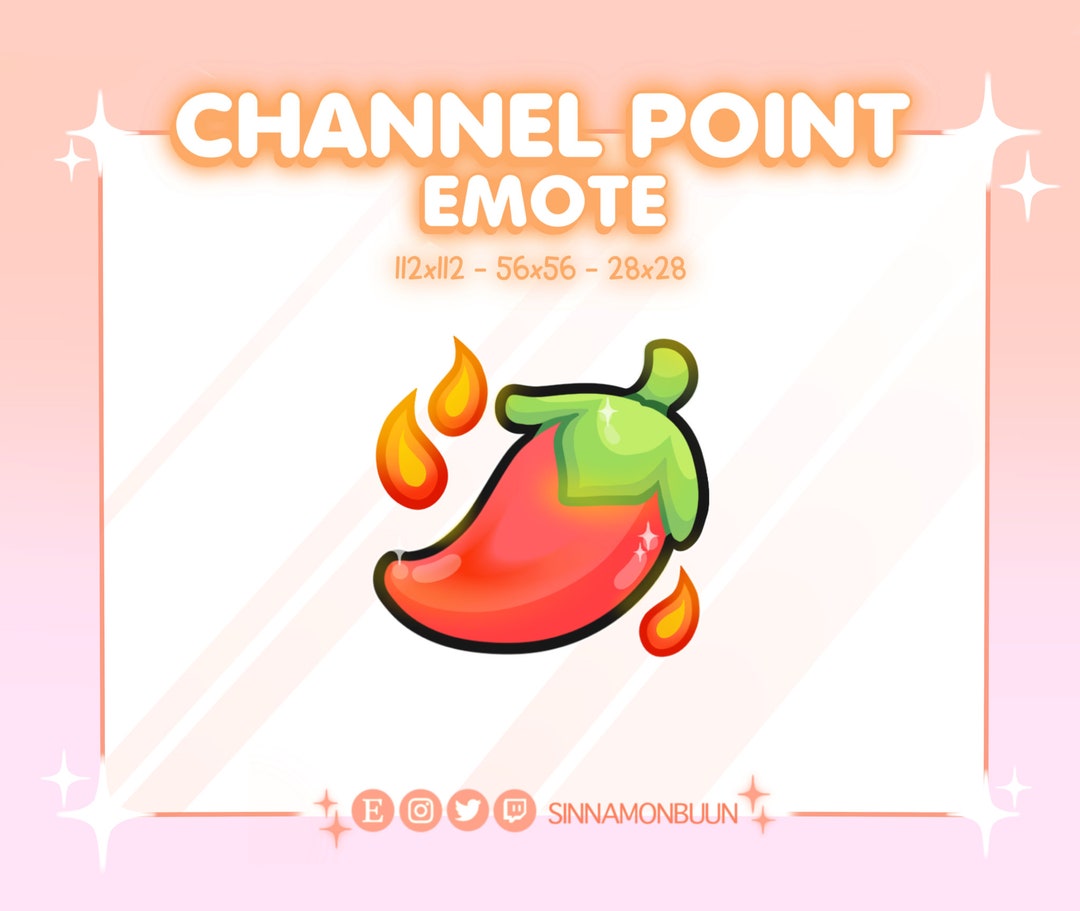 Red Pepper Emote Twitch Hot Pepper Emote Red Pepper - Etsy