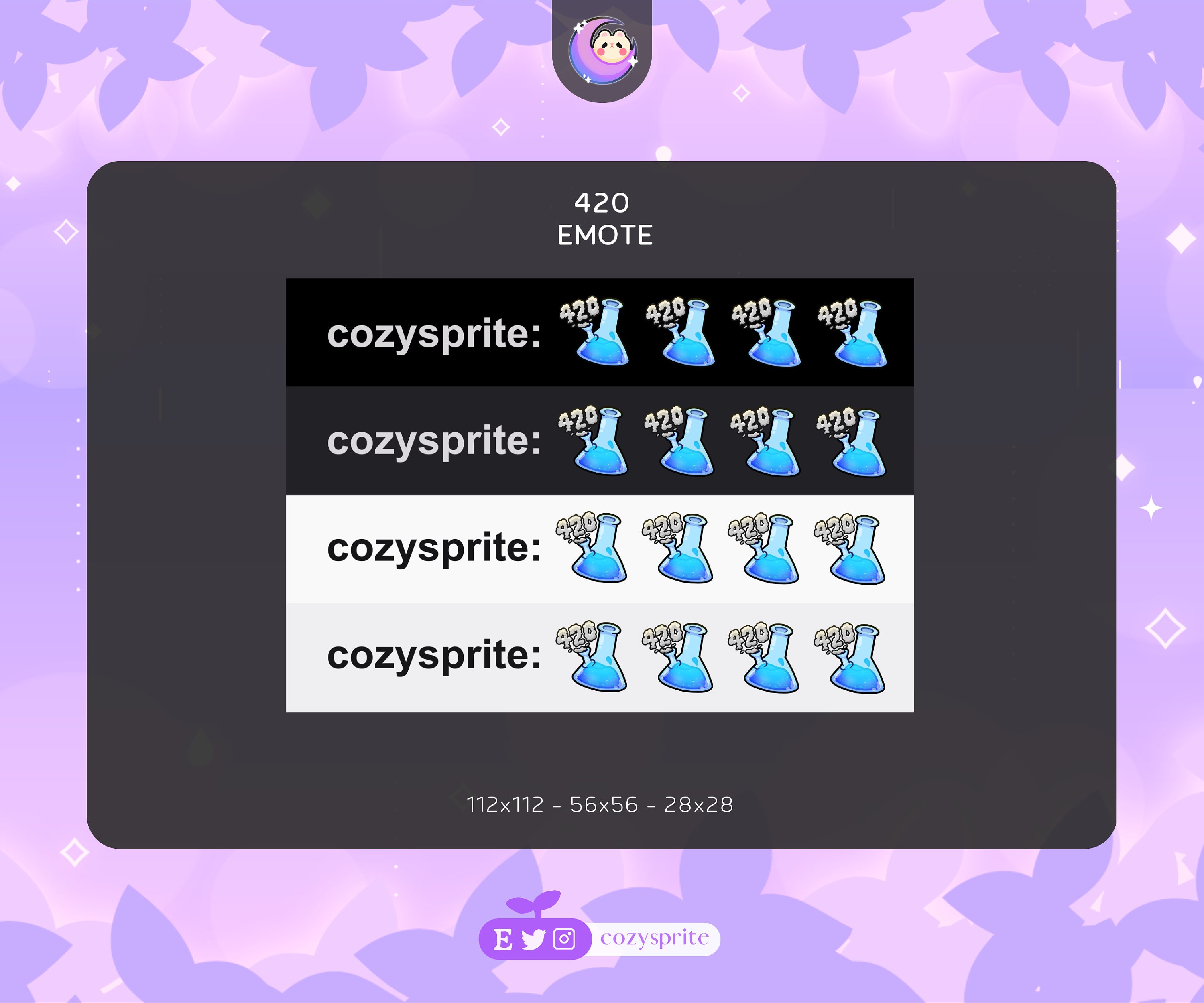 420 Smoke Stream Emote Meme Discord Twitch Youtube Vtuber Streamer - Etsy