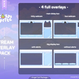 Blue Cat Overlay Pack | Animated Stream Overlay Pack | Twitch Youtube ...