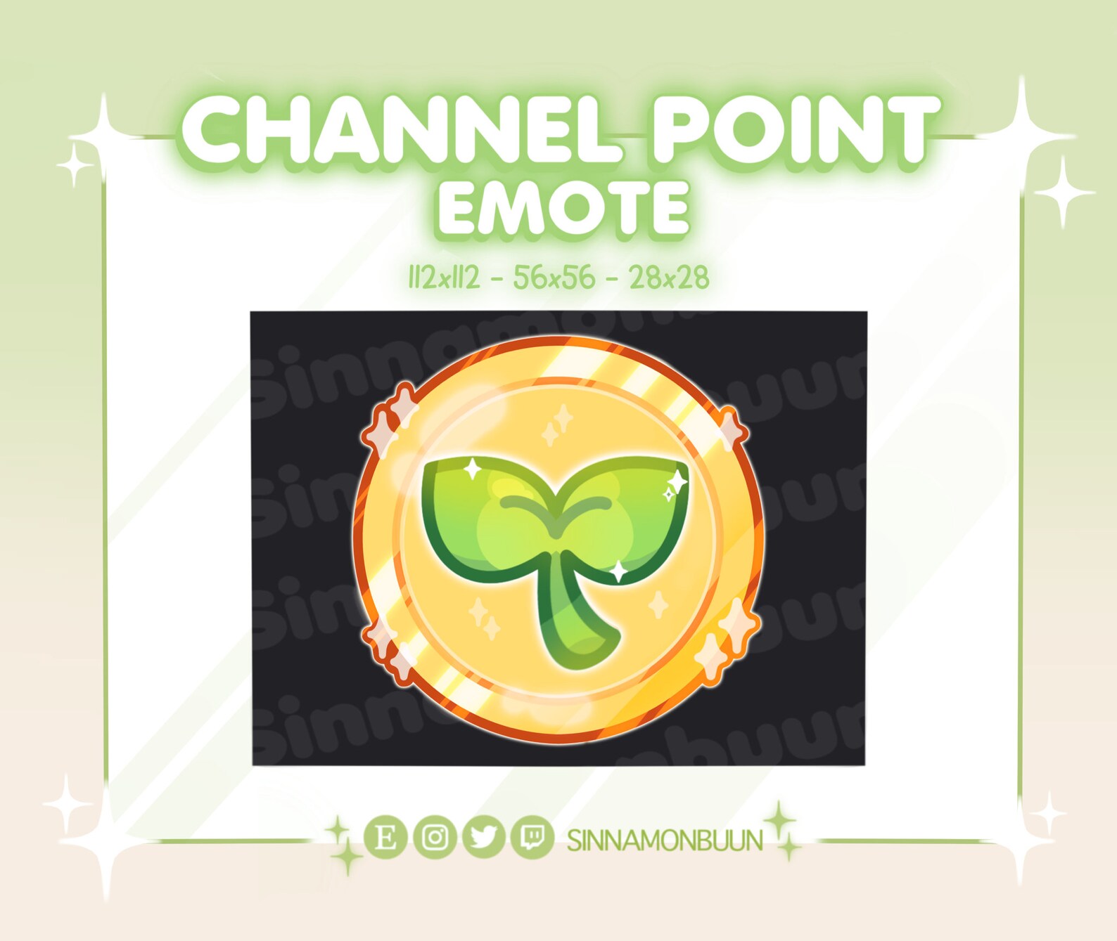 Leaf Sprout Coin Channel Point Leaf Emote Leaf Coin - Etsy