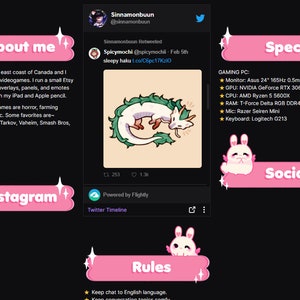 60 Cute Bunny Panels | Cute | Pink | Simple | Kawaii - Etsy