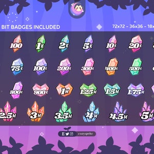 30x BIT BADGES BUNDLE | Crystal | Gem | Badges Pack | Bit Badges ...