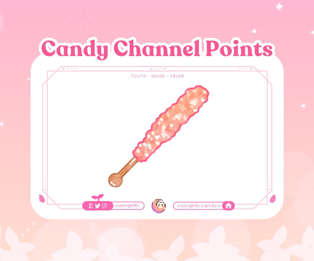 Rock Candy Channel Point Emote Streaming Candy Dessert - Etsy