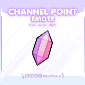 Pink Gem Point Twitch Channel Point Emote Badges - Etsy