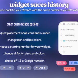 Counter Widget | Animated Counter | Goal Widget | Customizable Colors, Subathon | Streamelements ...