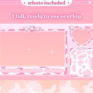 Pink Cow Overlay Pack | Animated Stream Overlay Pack | Twitch Youtube ...