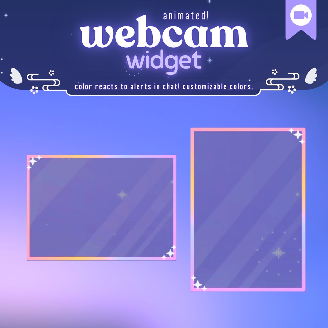 Animated Gradient Webcam Widget Webcam Frame Customizable Colors Streamelements Minimal Widget ...