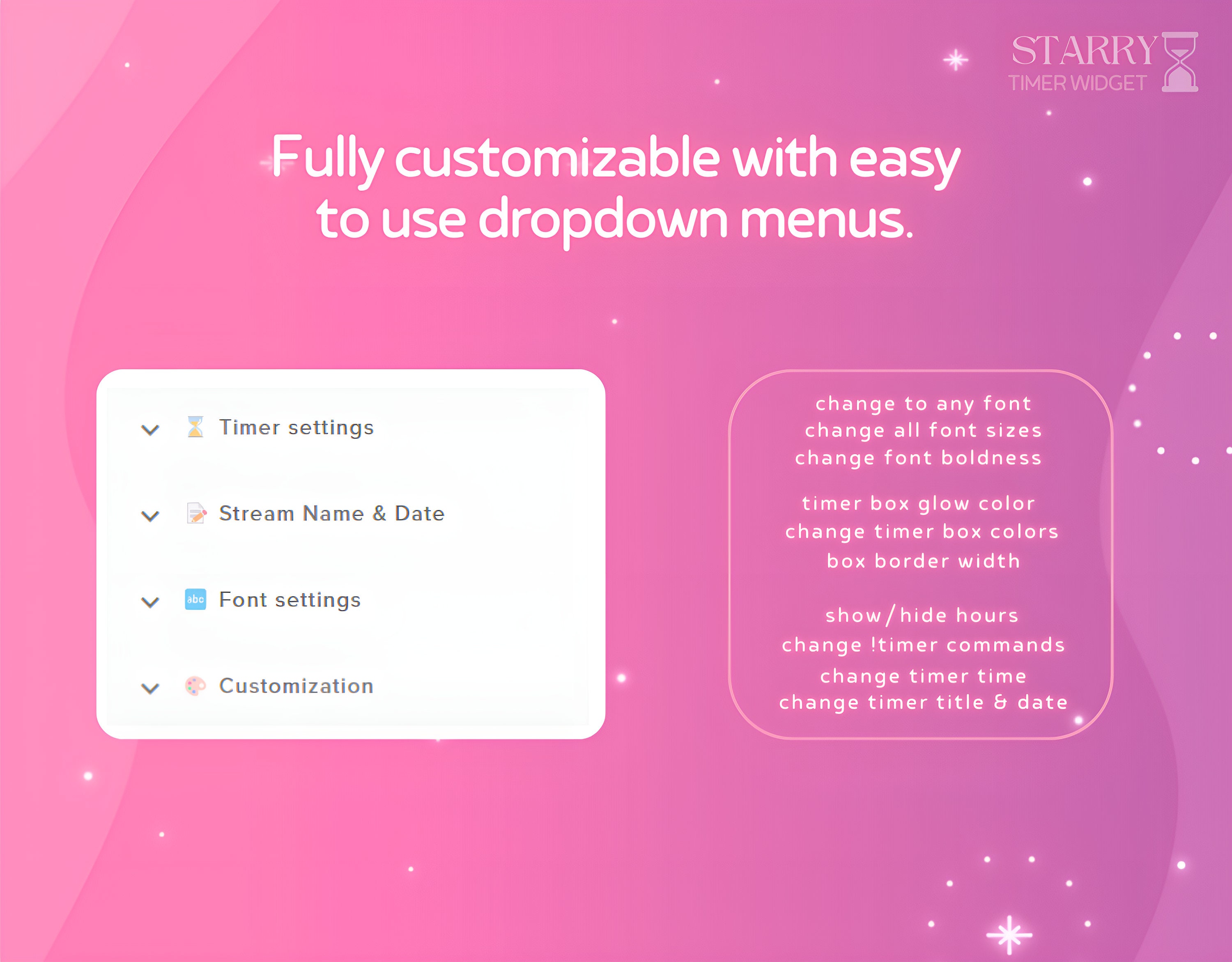 Pomodoro Timer Widget Customizable Colors, Cute Chat, Elegant Theme ...
