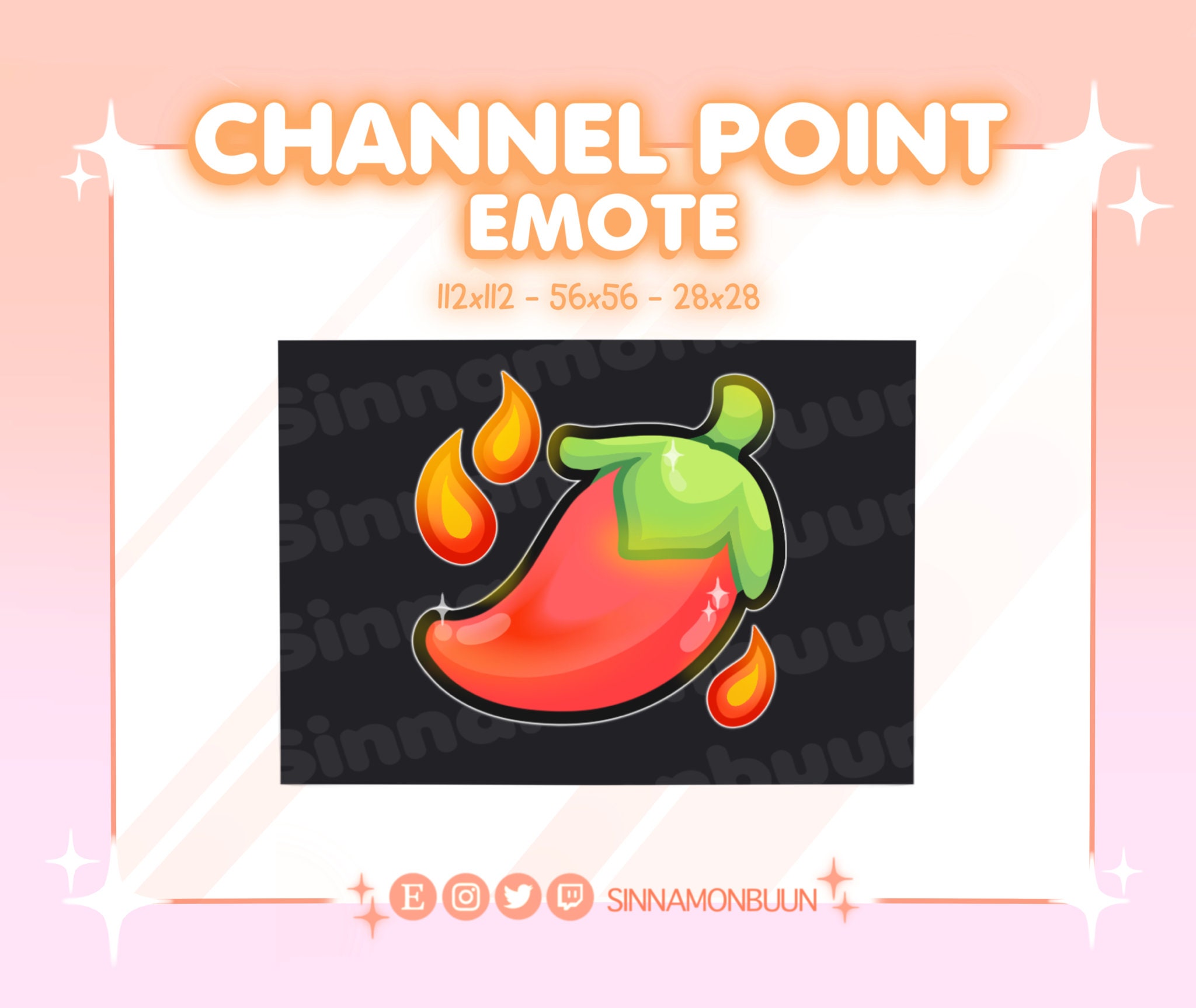 Red Pepper Emote Twitch Hot Pepper Emote Red Pepper - Etsy Australia