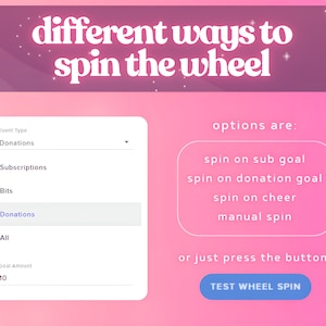 Wheel Spin Goal Widget | Roulette Spin | Customizable Colors, Cute Chat ...