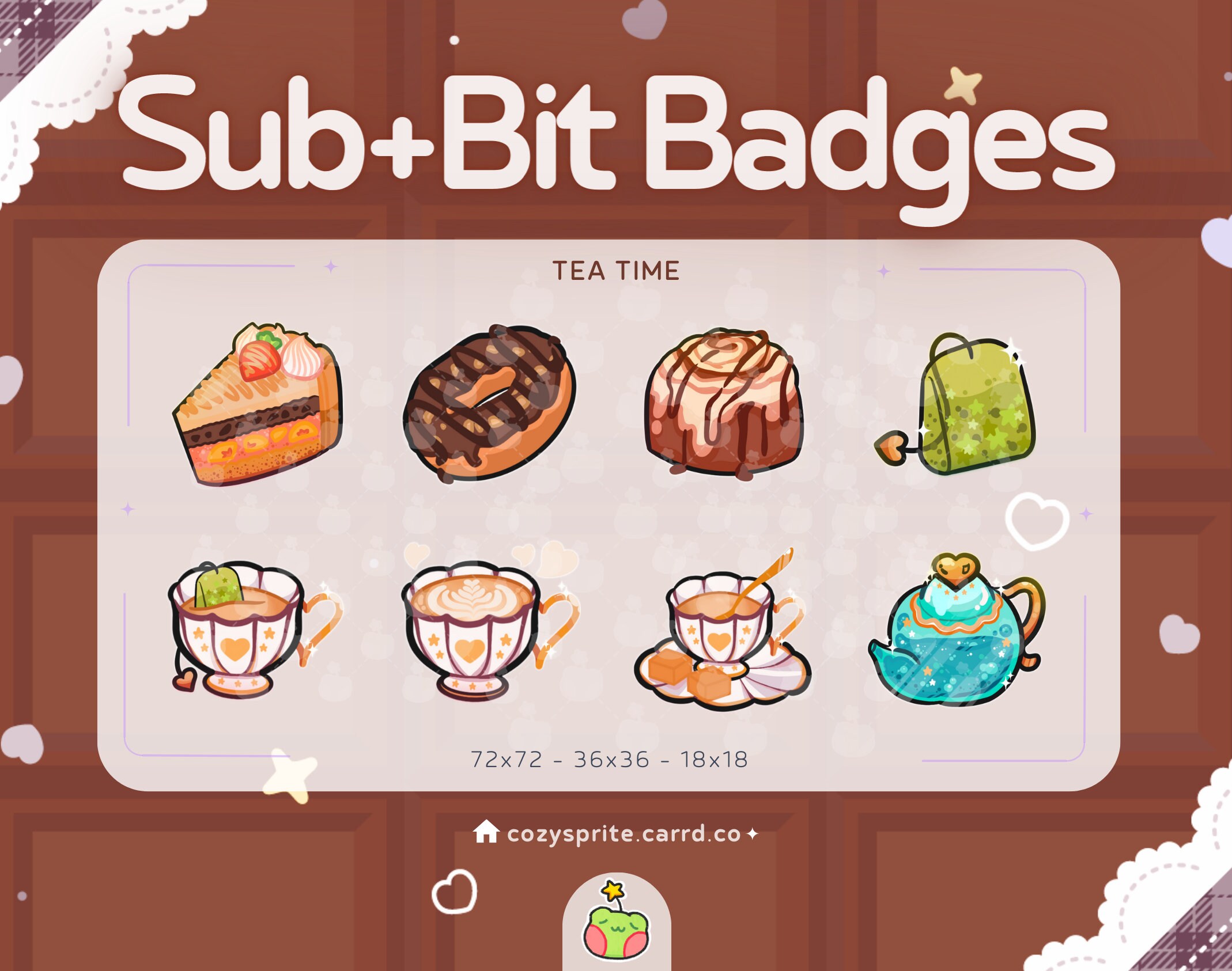 Tea Time Badges Teacup Emote Kawaii Badges for Streaming - Etsy
