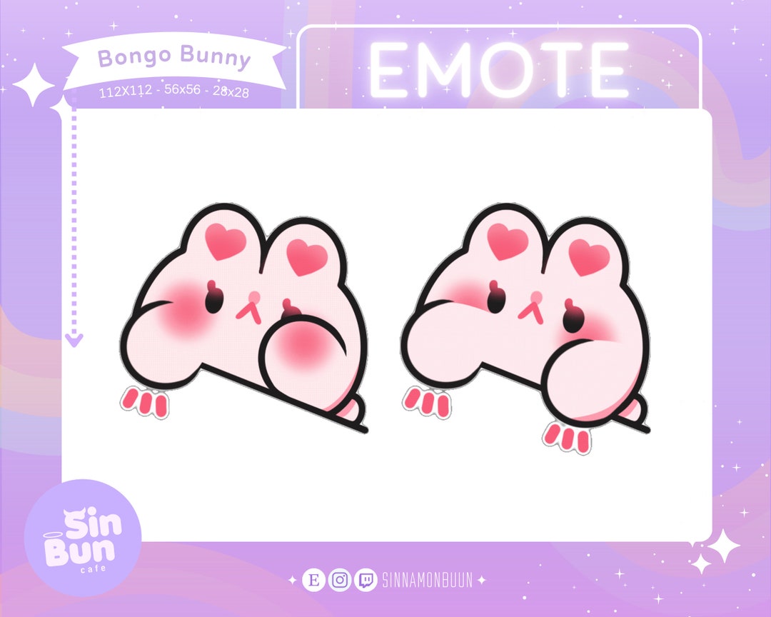 ANIMATED Bongo Bunny Excited Dance Emote Cute Kawaii - Etsy