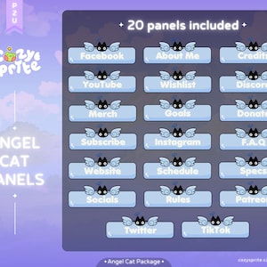 Blue Cat Overlay Pack | Animated Stream Overlay Pack | Twitch Youtube ...