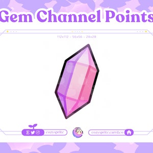 Pink Gem Point Twitch Channel Point Emote Badges - Etsy