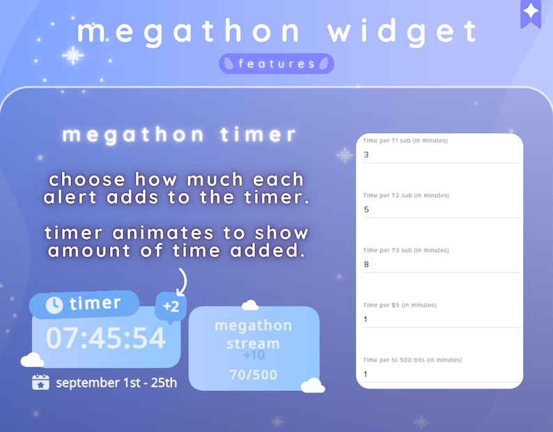 Megathon Goal Timer Widget | Timer, Subathon, Megathon | Alerts for ...