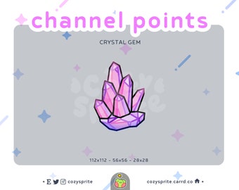 Pink Gem Point Twitch Channel Point Emote Badges - Etsy