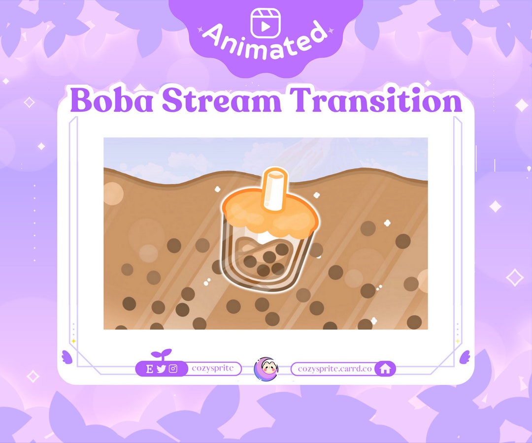 Boba Tea Stinger Transition | OBS Scene Transition | Twitch Youtube ...