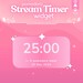 Pomodoro Timer Widget Customizable Colors, Cute Chat, Elegant Theme Pastel Pink Chat Box and ...