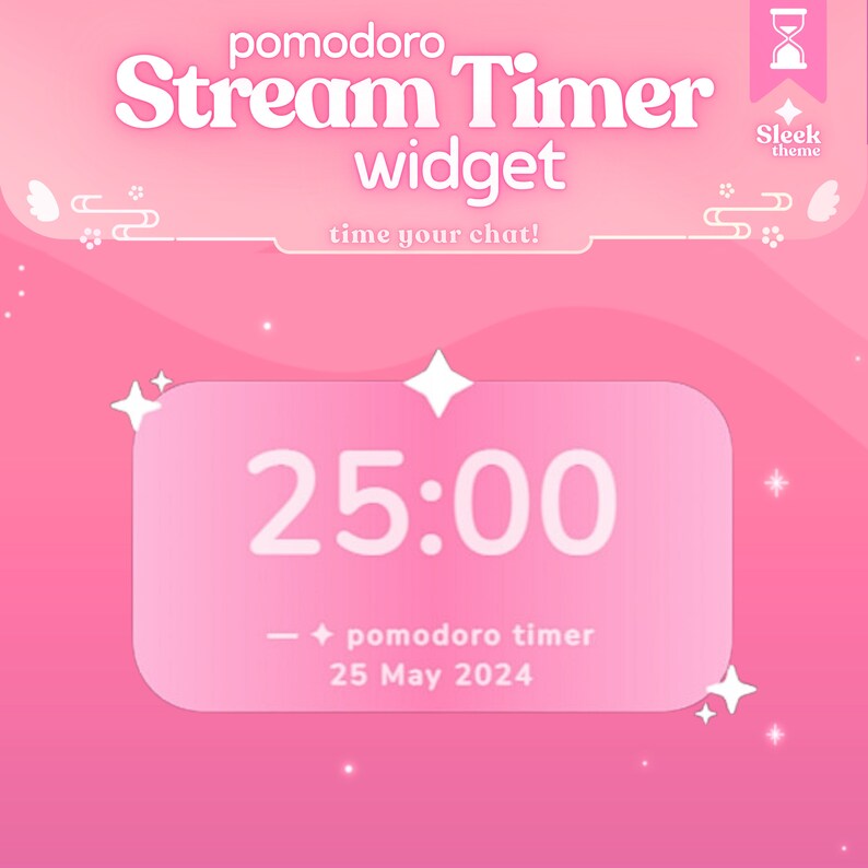 Pomodoro Timer Widget Customizable Colors, Cute Chat, Elegant Theme ... Pomodoro Timer Widget Customizable Colors, Cute Chat, Elegant Theme ...