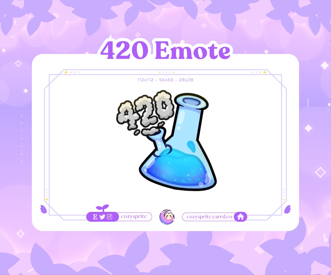 420 Smoke Stream Emote Meme Discord Twitch Youtube Vtuber Streamer - Etsy