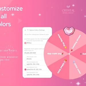Wheel Spin Widget | Roulette Spin | Customizable Colors, Cute Chat ...