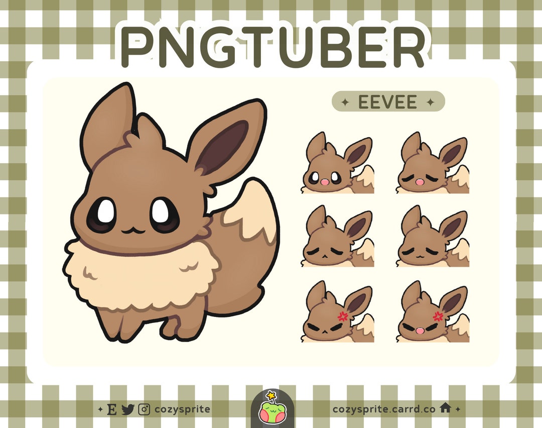 Pngtuber Eevee | Pokemon | Streamer | Vtuber | Premade | Veadotube - Etsy