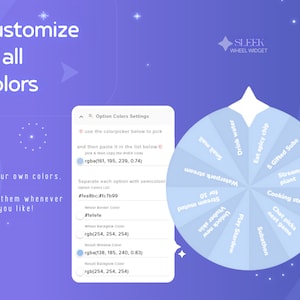Wheel Spin Widget | Roulette Spin | Customizable Colors, Cute Chat ...