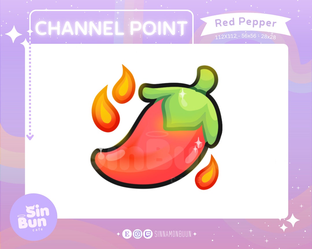 Red Pepper Emote Twitch Hot Pepper Emote Red Pepper - Etsy