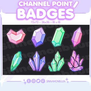 Crystal Gem Badges Crystal Emote Bit Badges Badges for - Etsy
