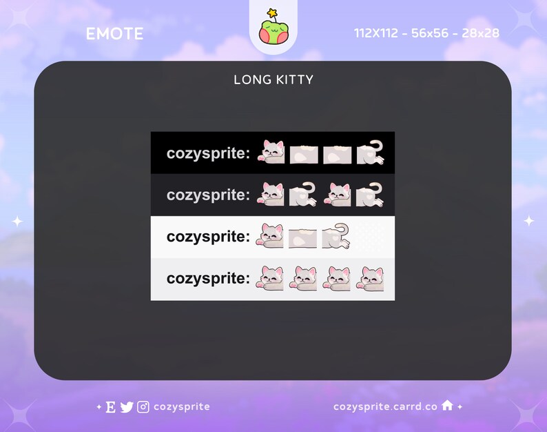 Kitty 3 Part Stream Emote 3 Part Emote Cat Emote Cute - Etsy