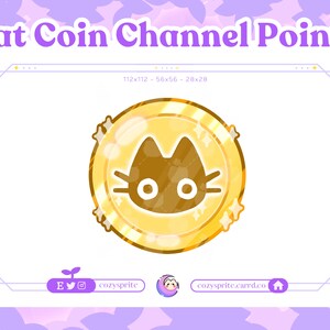 Cat Coin Channel Point Cat Emote Coin Kitty - Etsy Canada