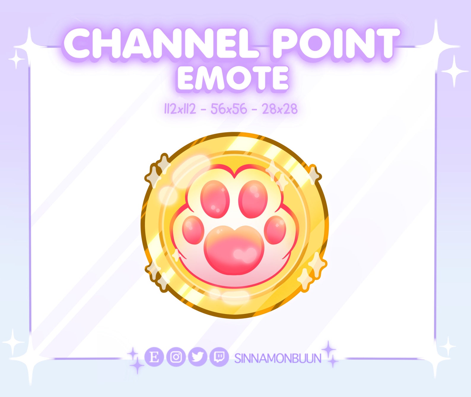 Cat Paw Coin Twitch Channel Point Toe Bean Coin Emote - Etsy