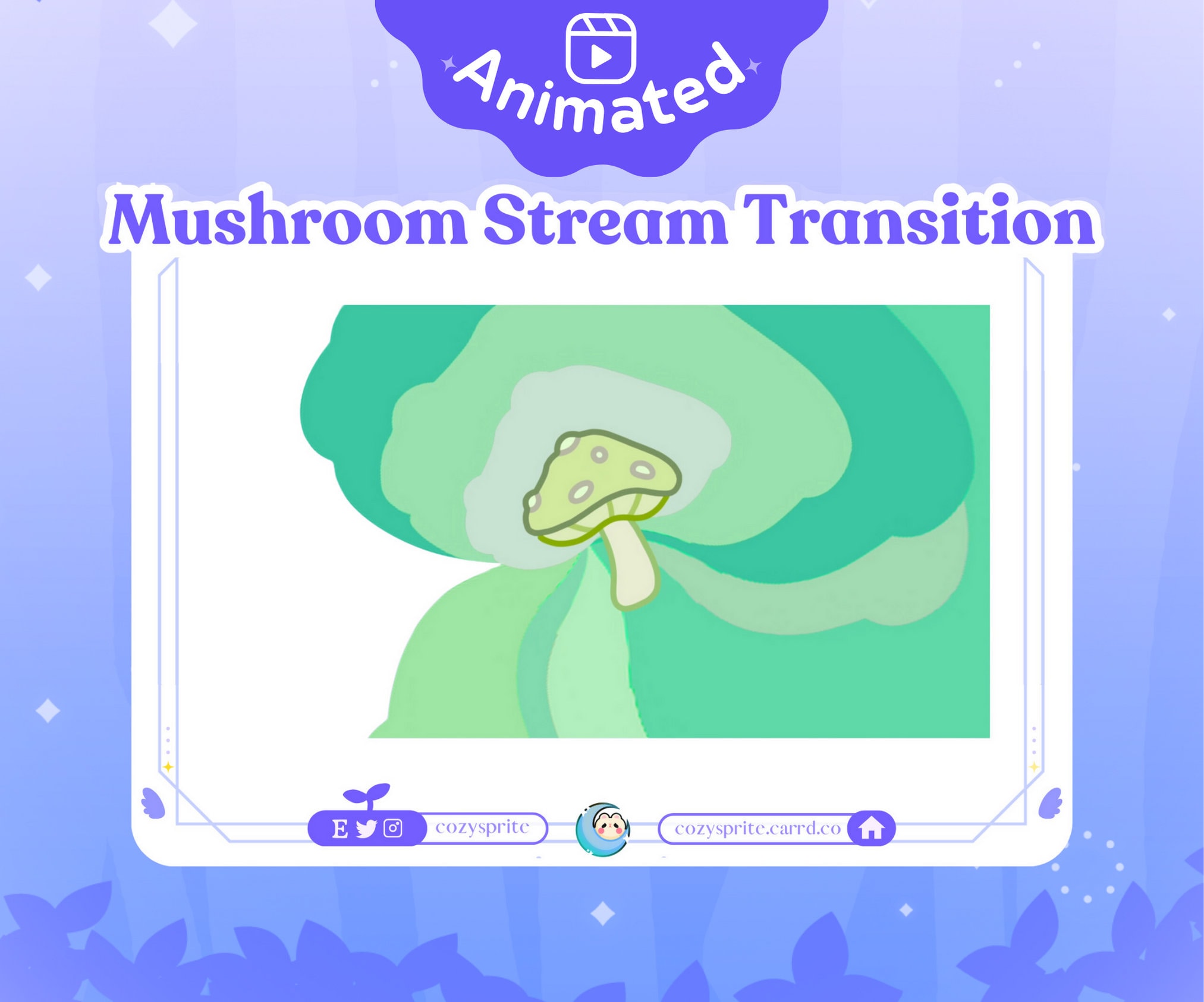 Mushroom Stinger Transition OBS Scene Transition Twitch Youtube Vtuber ...