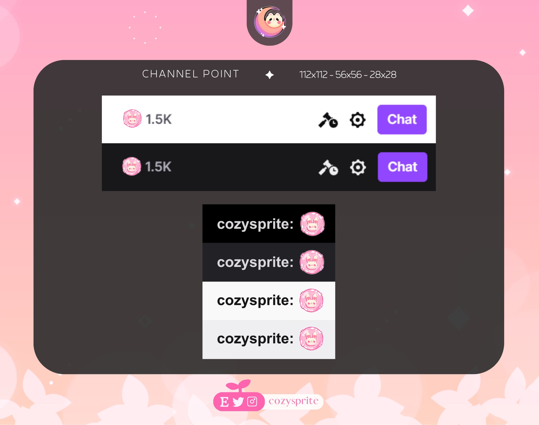 Bunny Coin Channel Point | Bunny Emote | Pink Coin | Kawaii | Bunny - Etsy