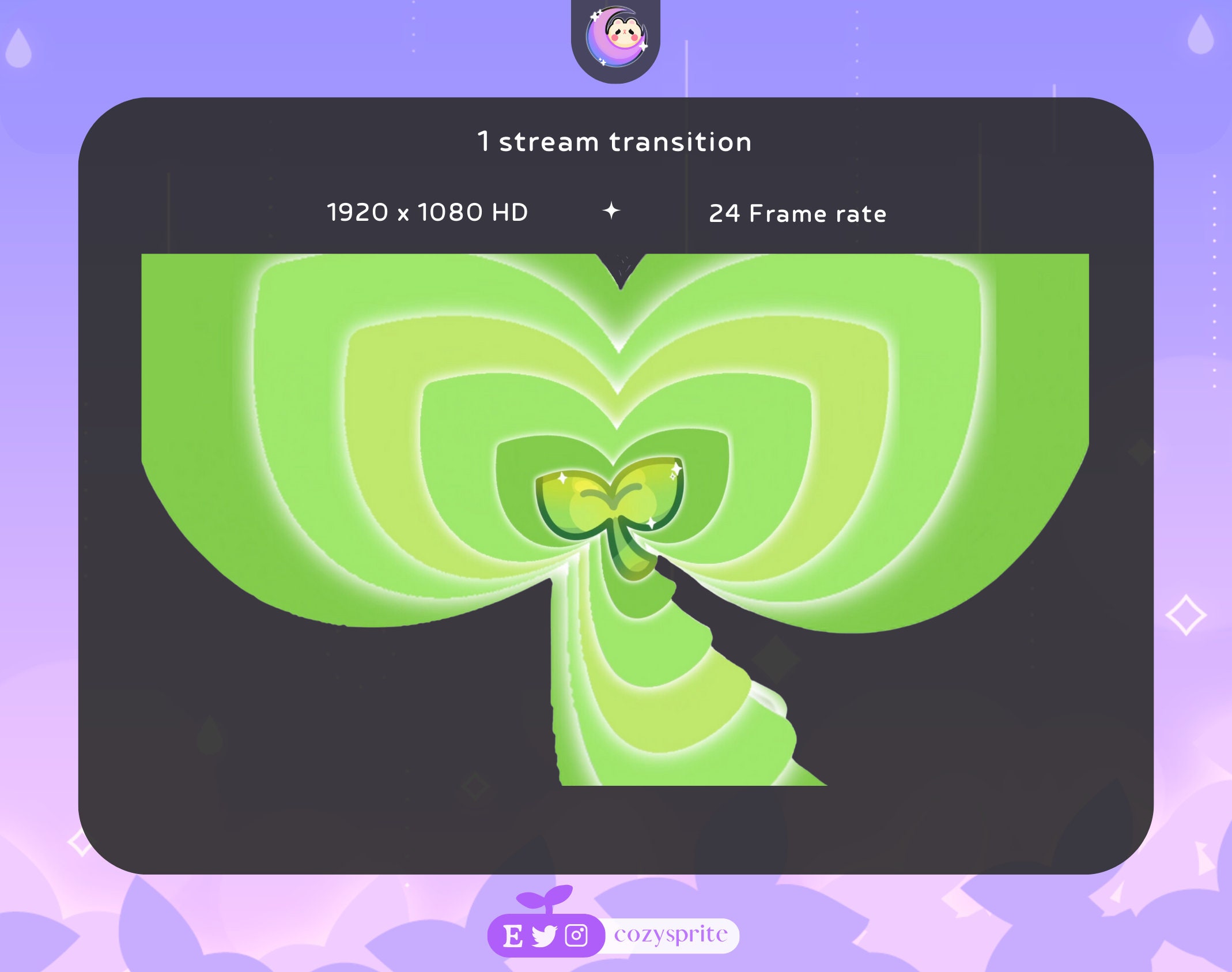 Leaf Sprout Stinger Twitch Transition Twitch Stream Scene - Etsy