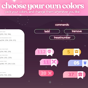 Counter Widget | Animated Counter | Customizable Colors, Subathon ...