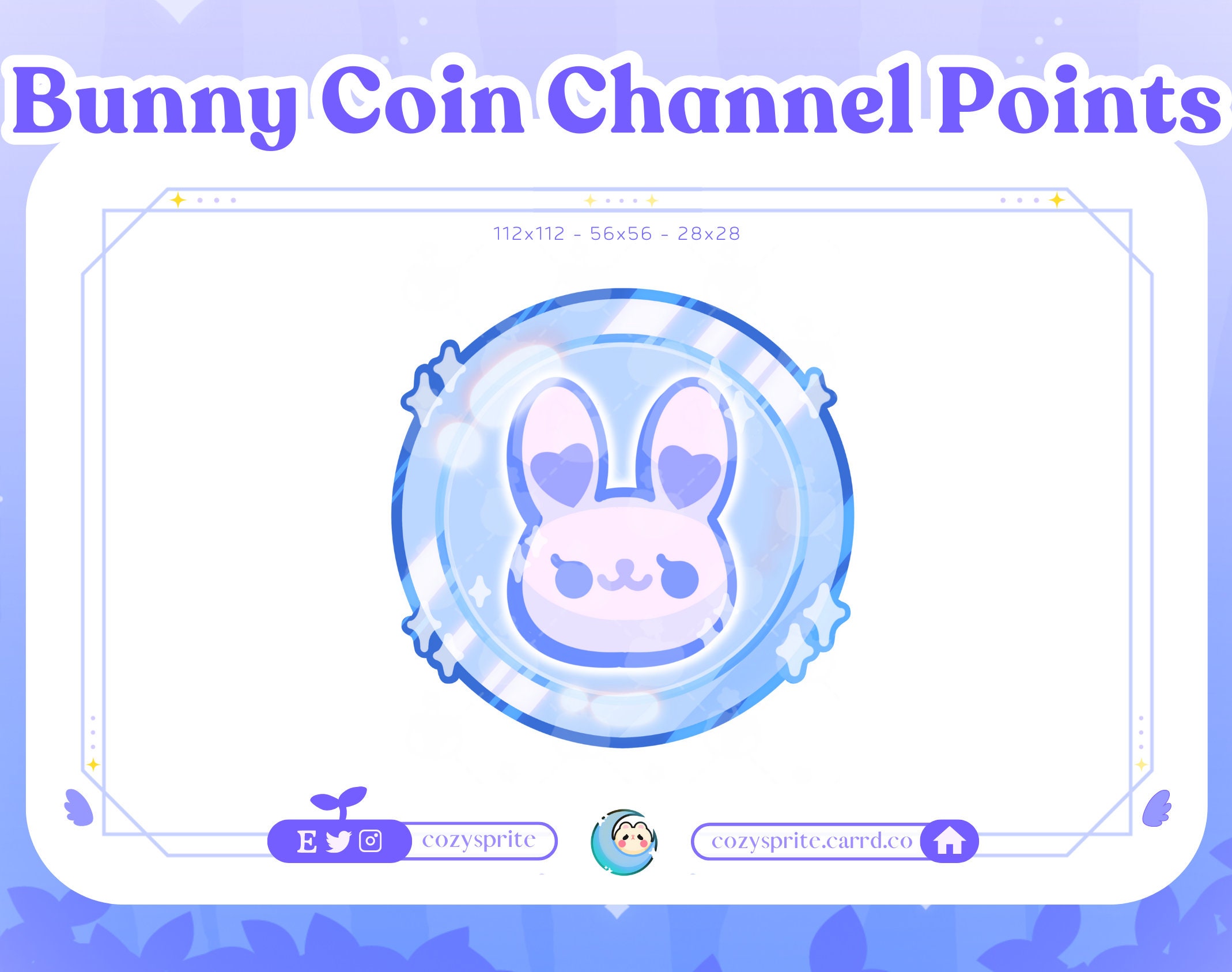 Bunny Coin Channel Point | Bunny Emote | Blue Coin | Kawaii | Bunny - Etsy