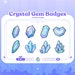 Crystal Gem Badges Blue Crystal Emote Bit Badges Badges for Streaming ...