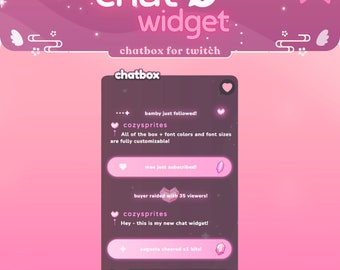 Crystal Chat Widget Customizable Colors, Cute Chat, Elegant Theme Chat ...