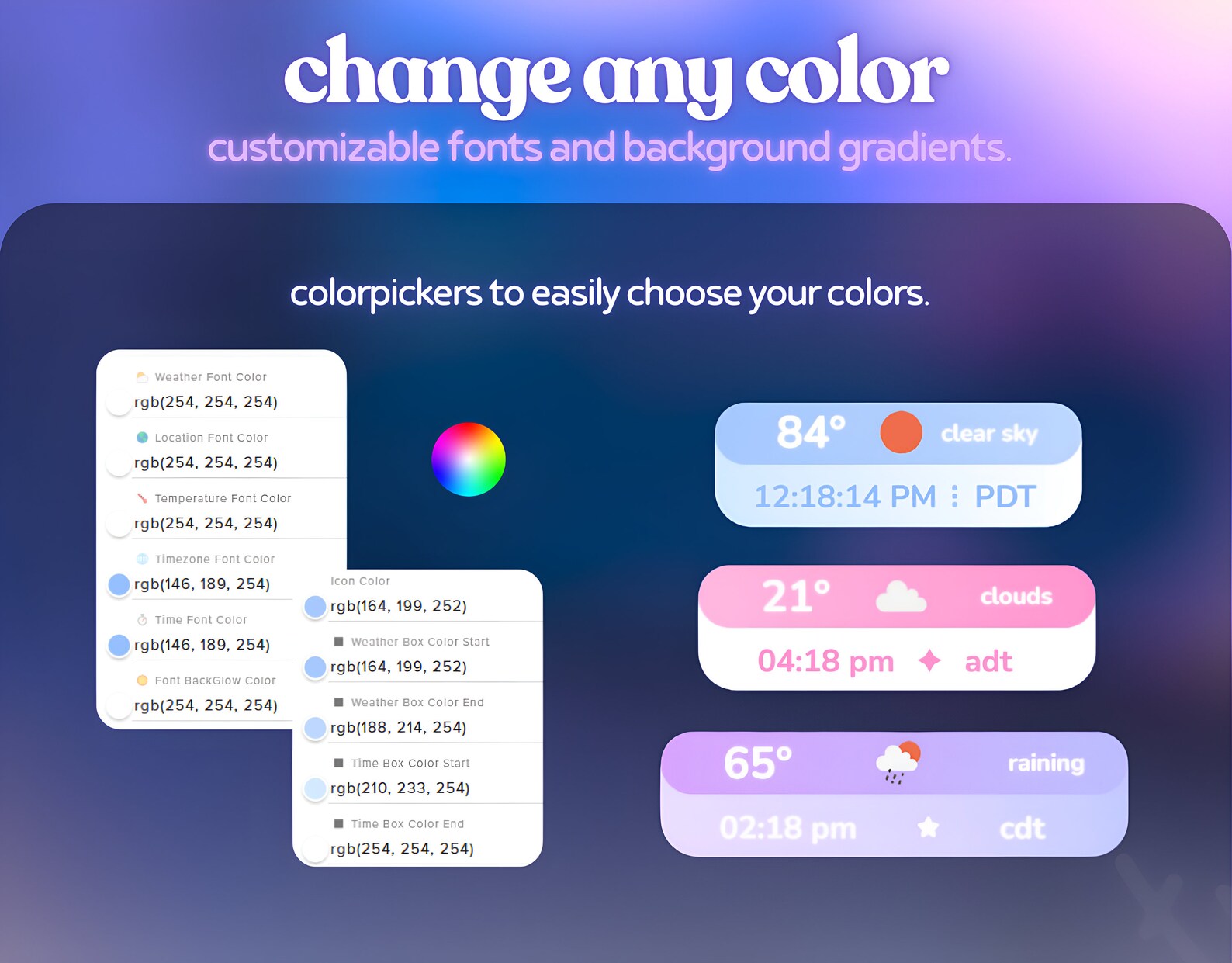 Time and Weather Widget | Display Weather in Real Time | Time Widget ...