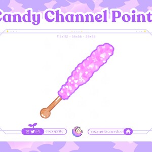 Rock Candy Channel Point Emote Streaming Candy Dessert - Etsy