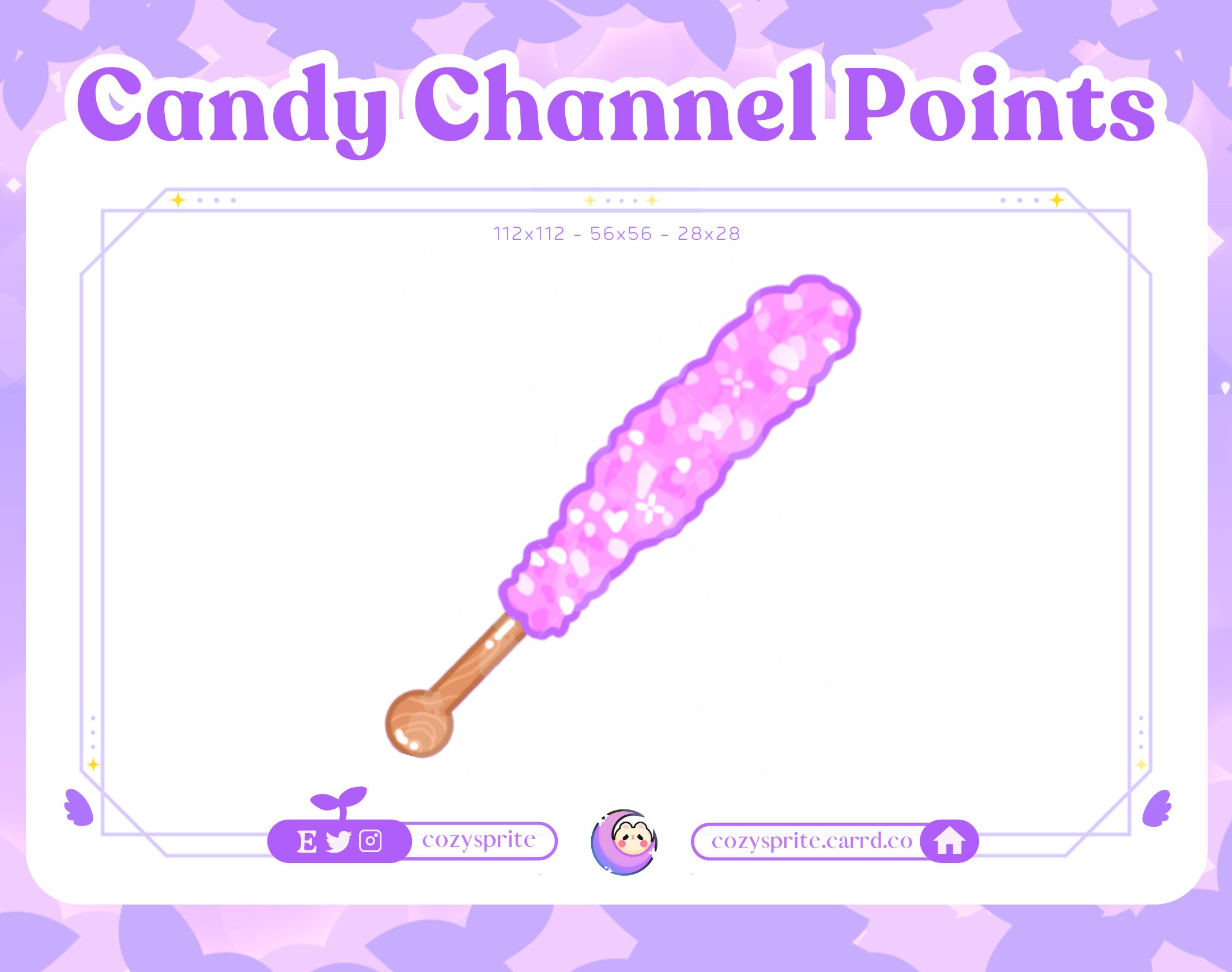 Rock Candy Channel Point Emote Streaming Candy Dessert - Etsy