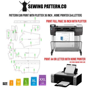 Big and Tall Cowboy Shirt Sewing Pattern PDF (size US44-52,EU54-62 ...