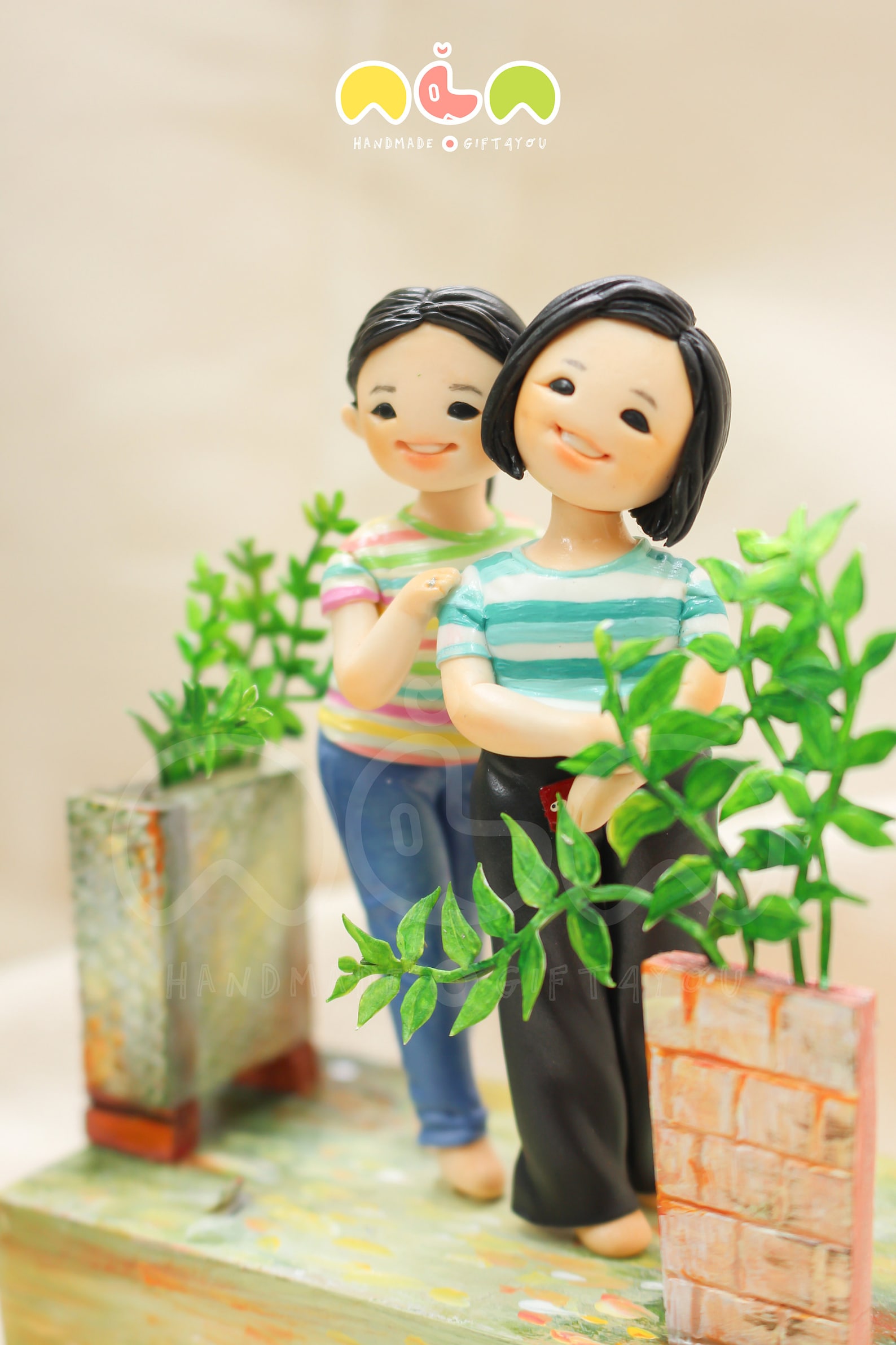 Handmade Custom Clay Figures: Personalized Sister Gift - Etsy
