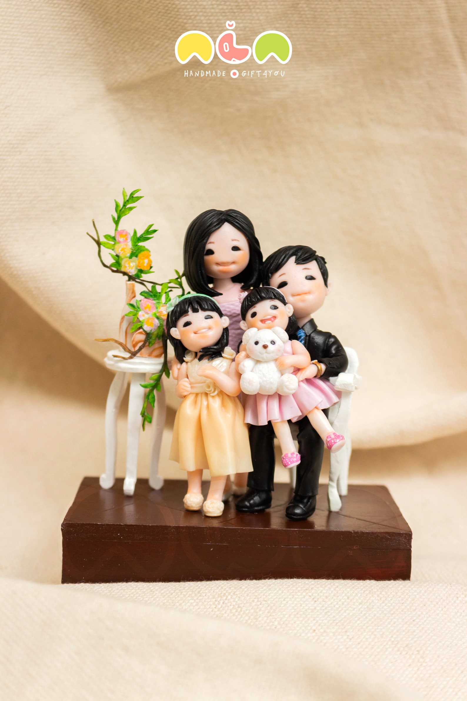 Handmade Clay Figure: Personalized Chibi Miniature, Memorial Gift - Etsy