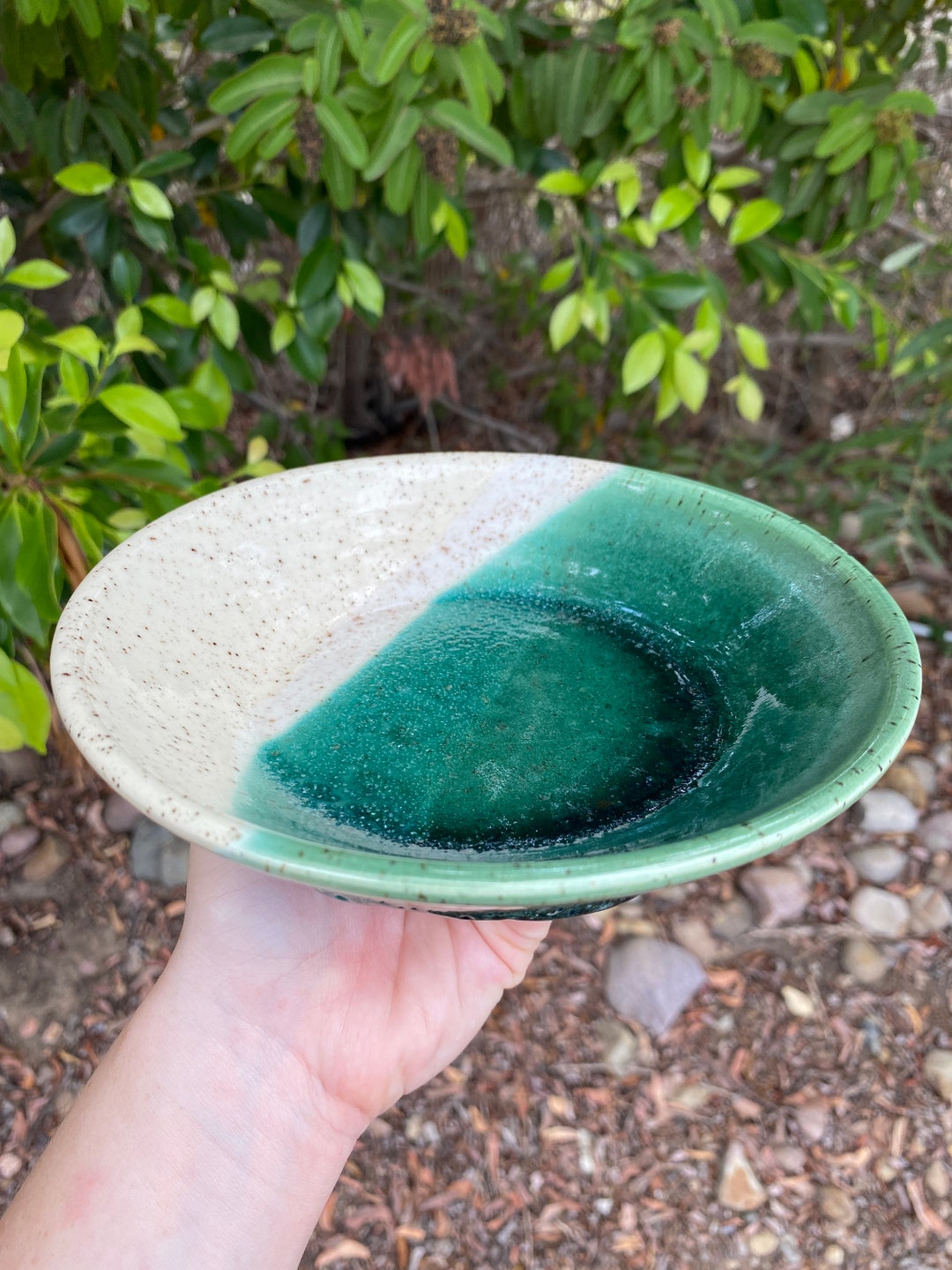 Beach Inspired Shallow Ceramic Bowl - Etsy